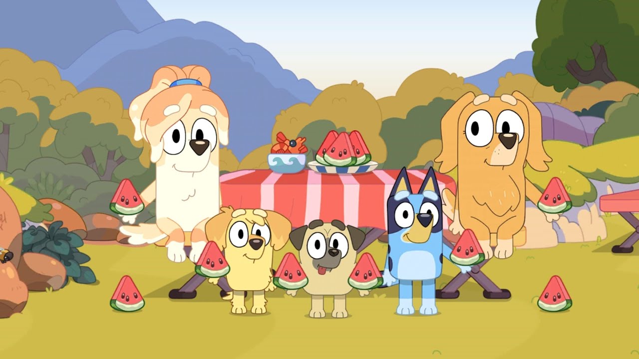 Bluey’s Watermelon Party at Camping Time | Fun Camping Adventure 05 ...