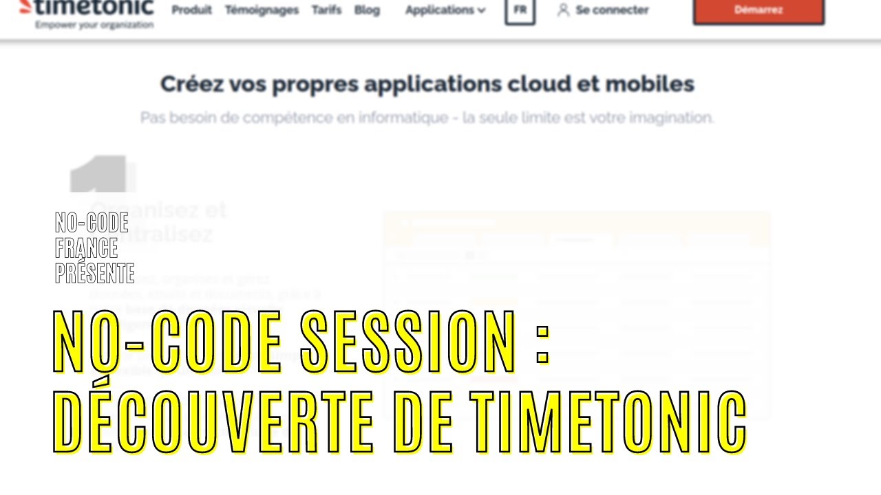 No-Code Session : à la découverte de TimeTonic - YouTube