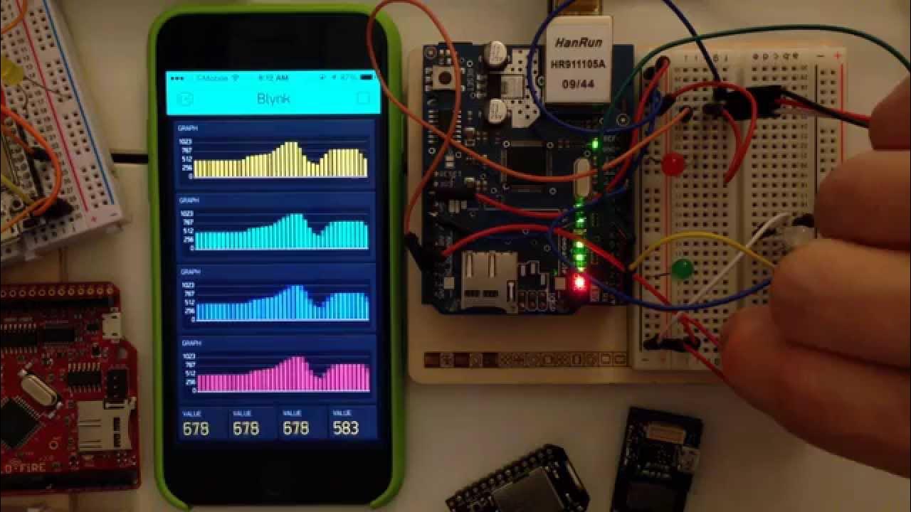 Plotting sensor data from Arduino on an iPhone with Blynk - YouTube