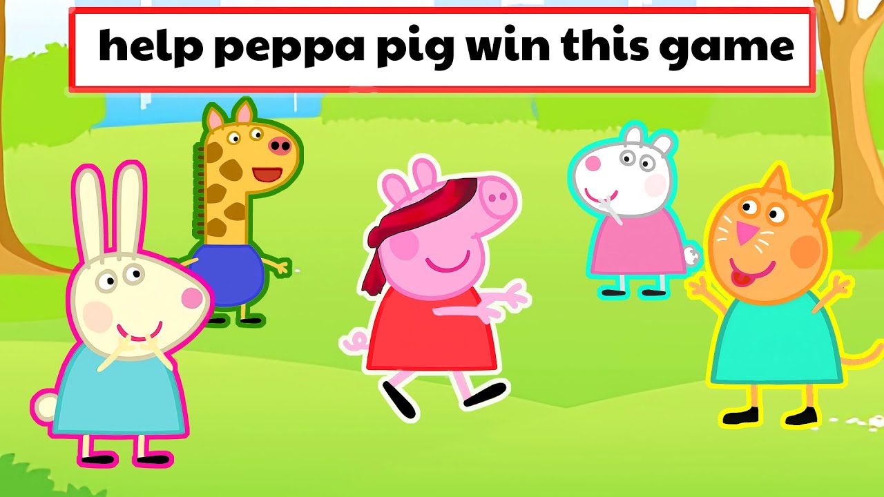 Peppa Plays Blind Man's Bluff - Find the Mystery Character | Funny ...