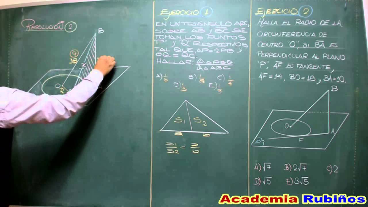 TEOREMA DE LAS TRES PERPENDICULARES Y EL DE PITAGORAS EJERCICIO ...
