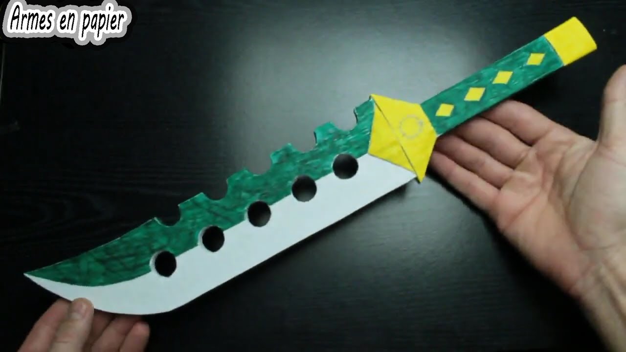 Comment faire une épée Meliodas à partir de papier - YouTube