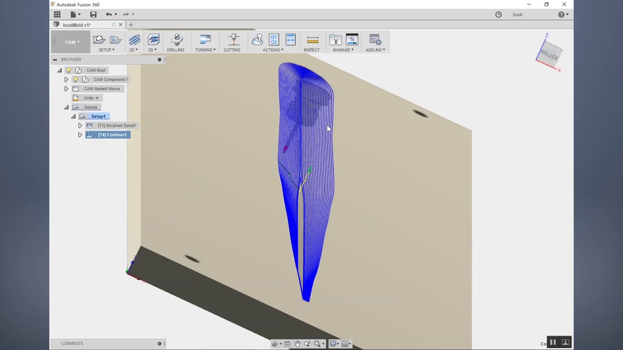 Using Fusion360 to produce an RC boat mold. - YouTube