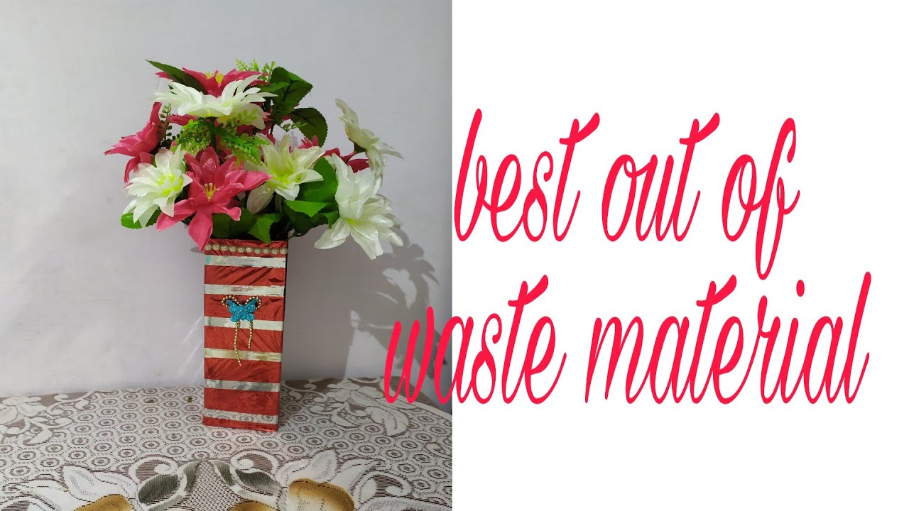 Empty box craft idea | best out of waste material/ DIY flower pot craft ...