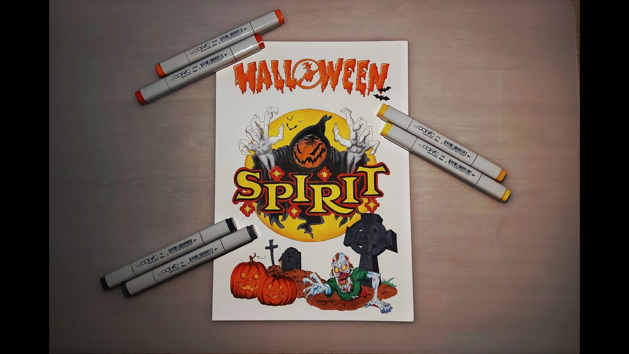 drawing the Spirit Halloween Logo but different and with extra's ...