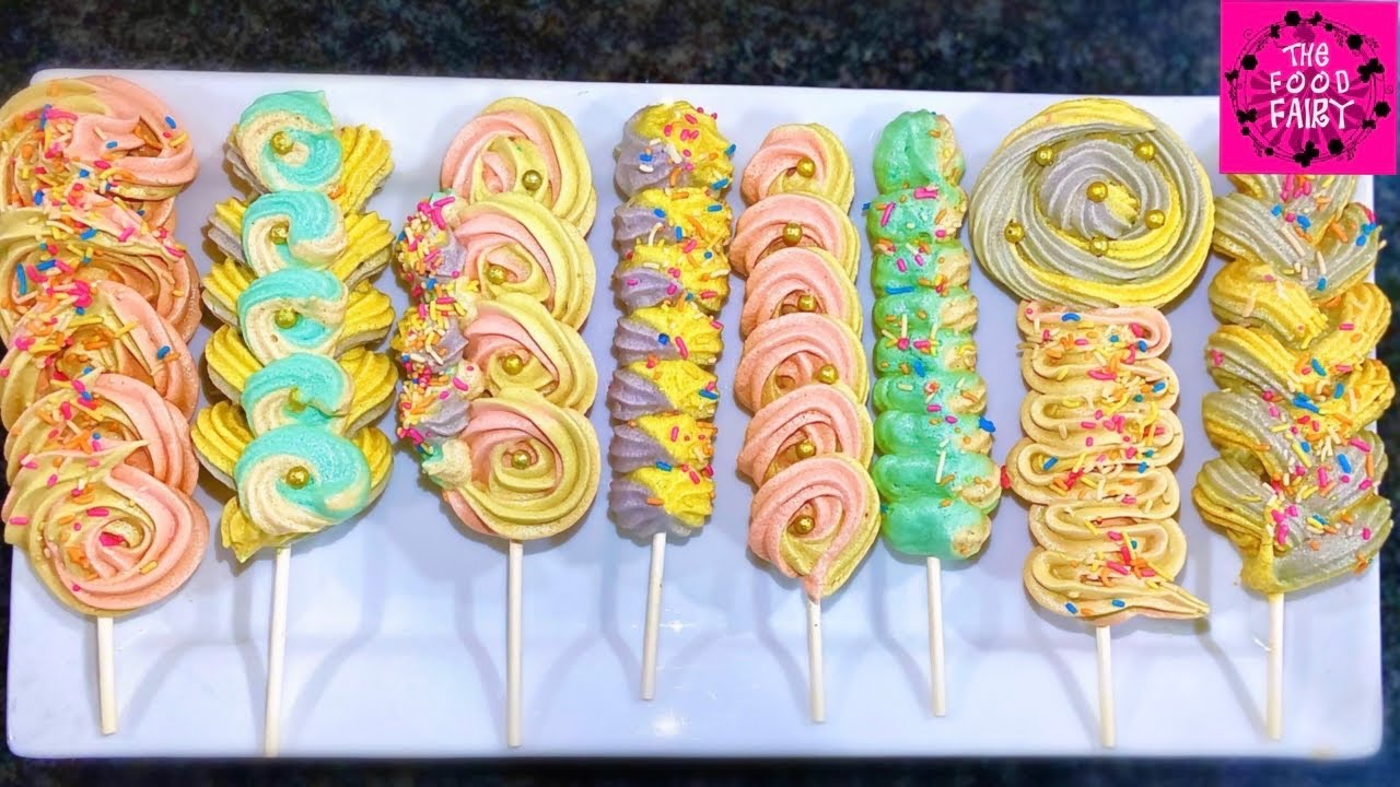 MERINGUE POPS | PRETTY MERINGUE COOKIE POPS FOR KIDS | THE FOOD FAIRY ...