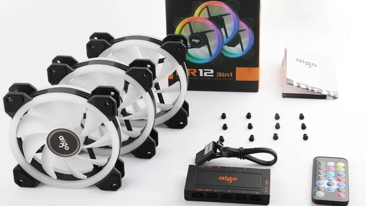 Unboxing kit de 6 fans AIGO RGB. - YouTube