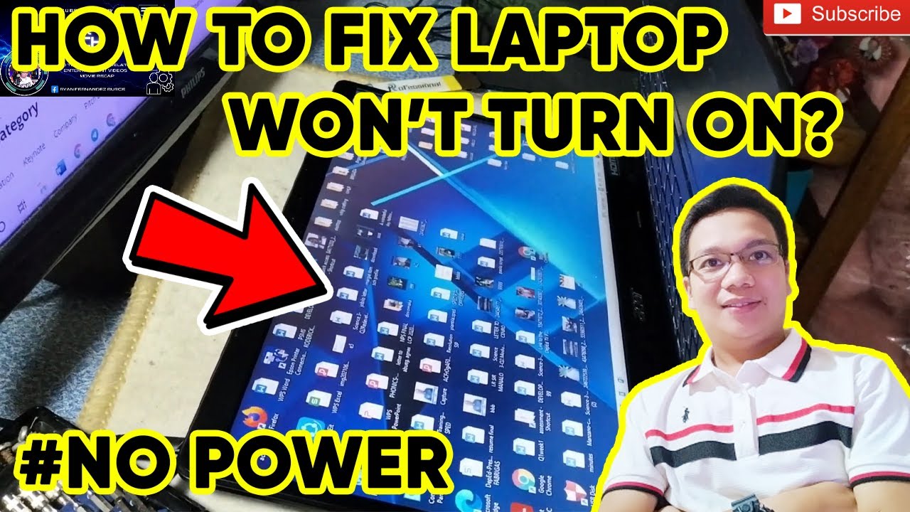 HOW TO FIX LAPTOP WON'T TURN ON || NO POWER || EASY STEPS - YouTube