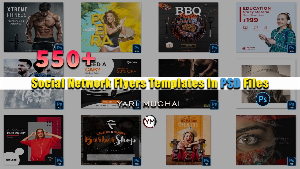 550+ Social Network Flyers Templates In PSD Files[Yari Mughal] - YouTube