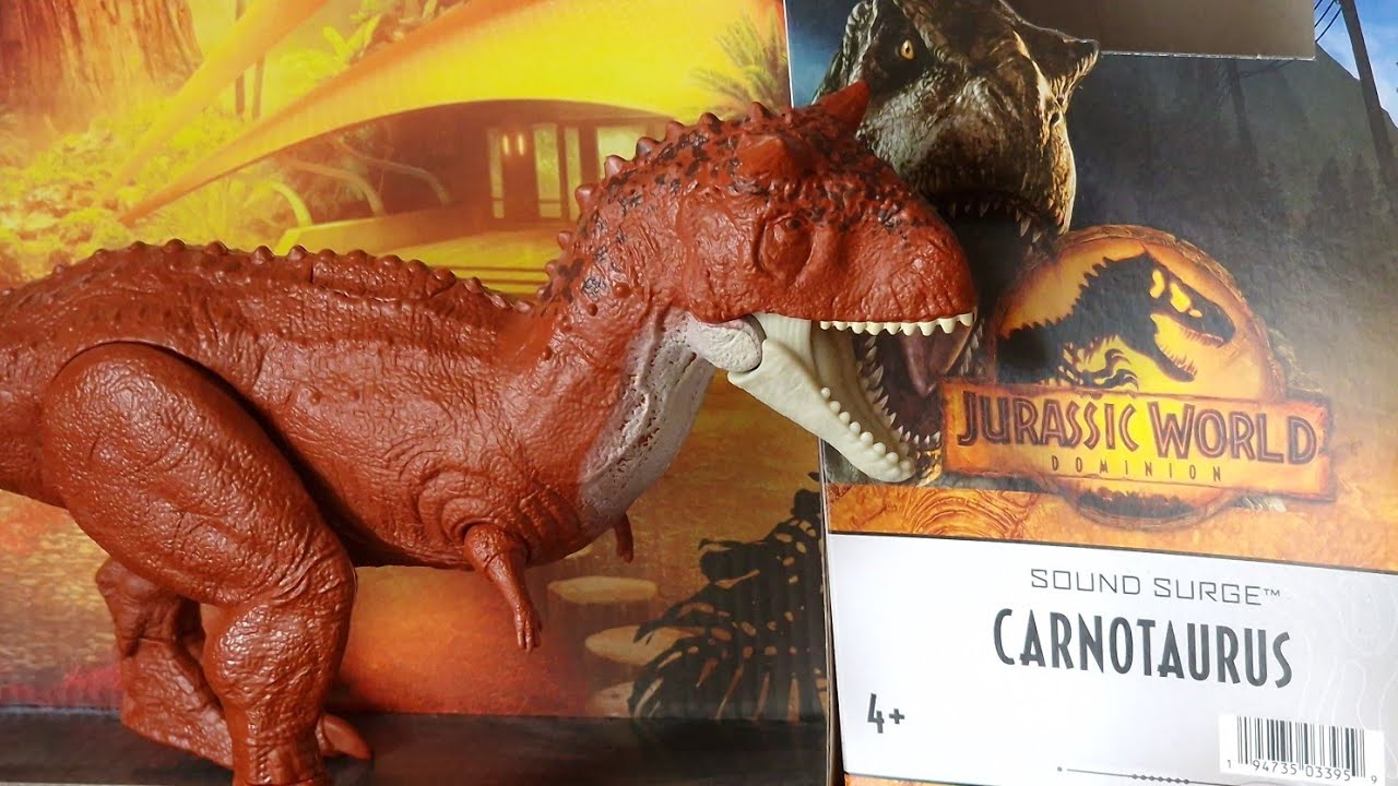 Jurassic World Dominion Sound Surge Carnotaurus #mattel 2022 - YouTube