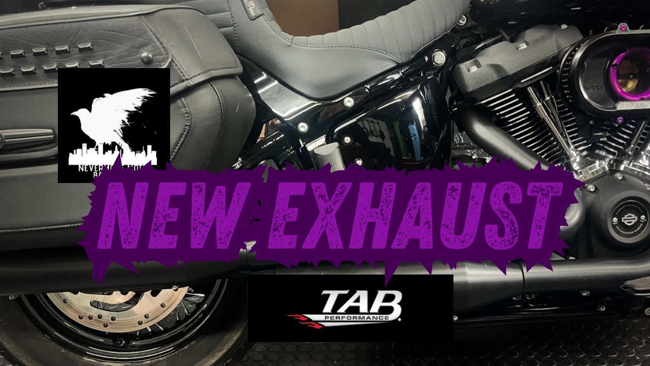 Tab Performance 2.25 Louvered Medium Slip On Exhaust Heritage Softail ...