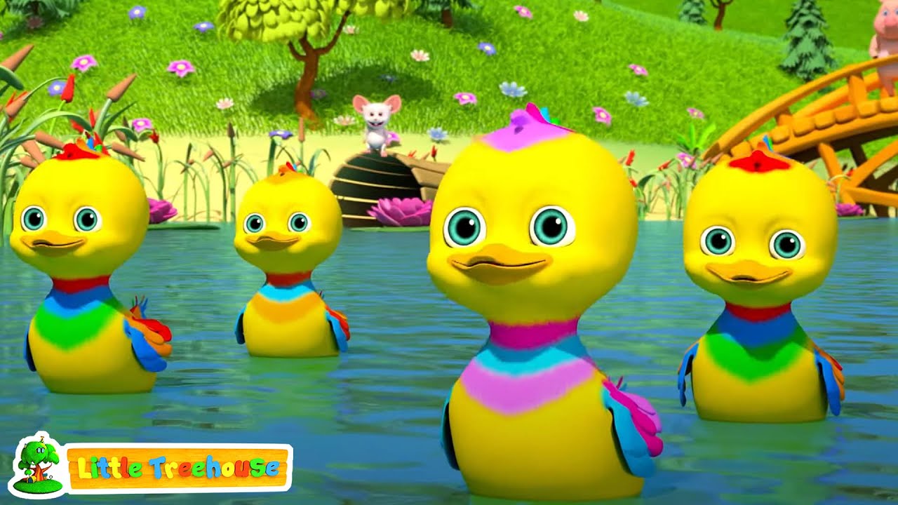 Fünf kleine Enten Kindergarten Gedicht Für Kinder - YouTube