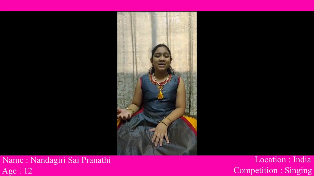 Contestant Ms.Nandagiri Sai Pranathi singing performance under junior ...