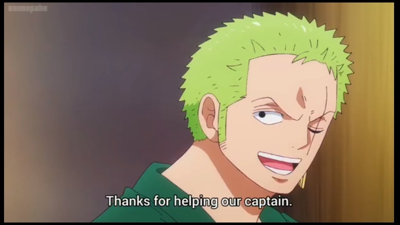 Zoro say thanks to caribou for saving luffy in wano | one piece episode ...