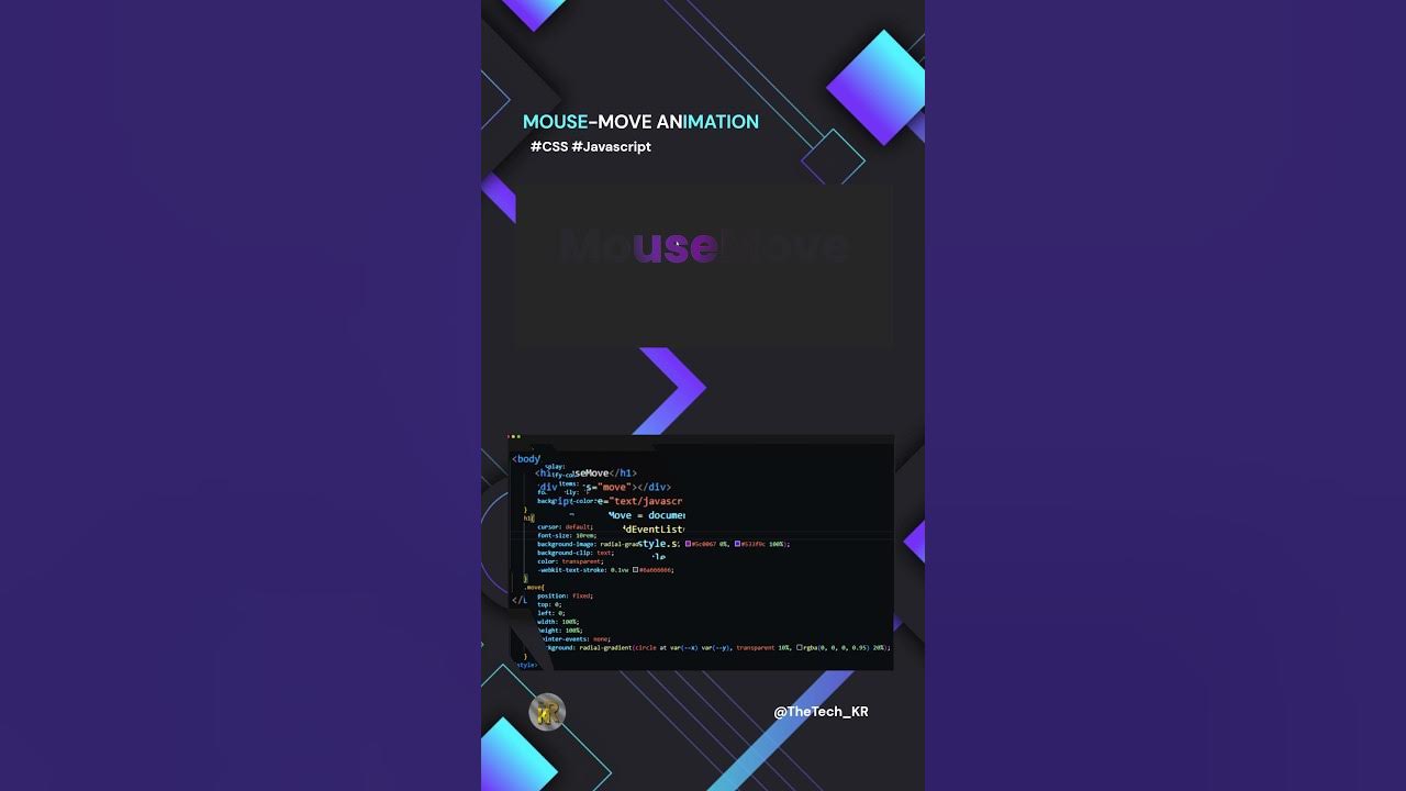 Mouse move animation | Light animation - YouTube