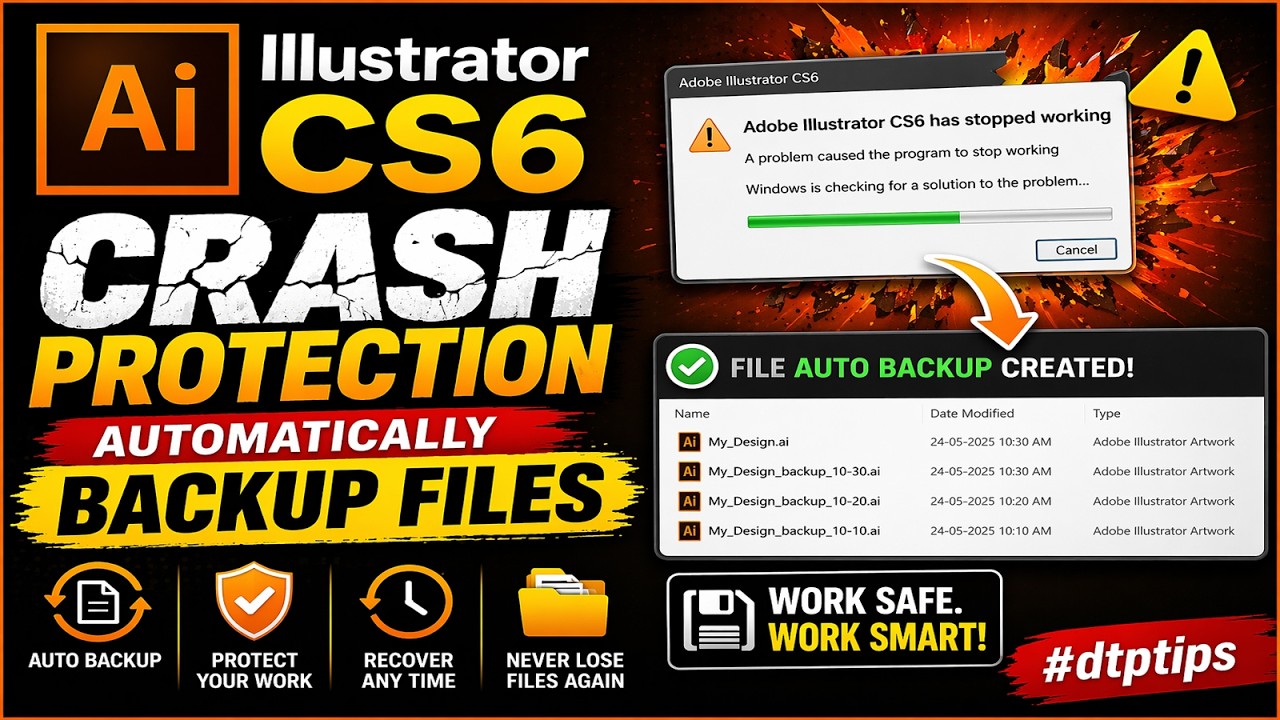 Illustrator CS6 Crash Protection - Automatically Backup Files in #Adobe ...