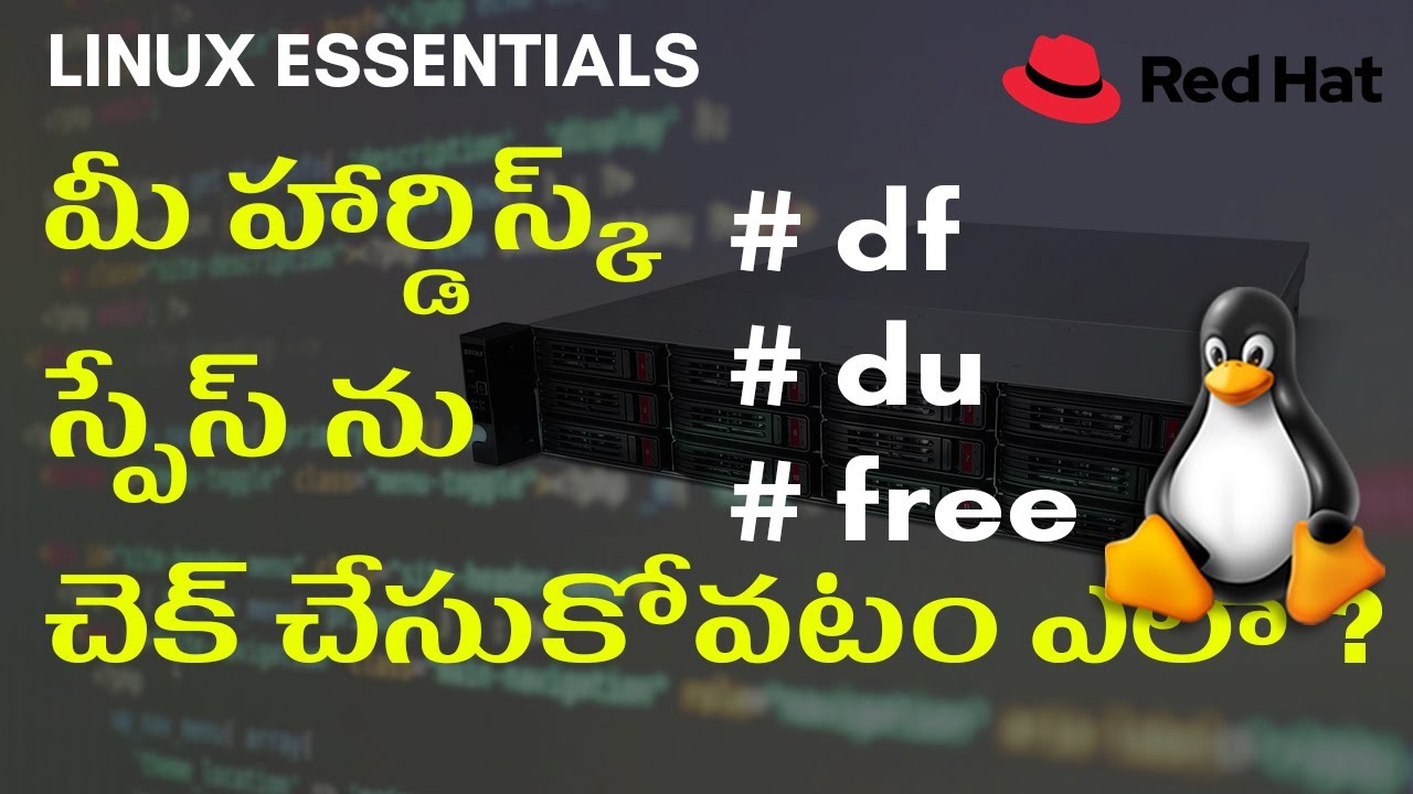 df, du, free | Linux Essentials | Telugu - YouTube