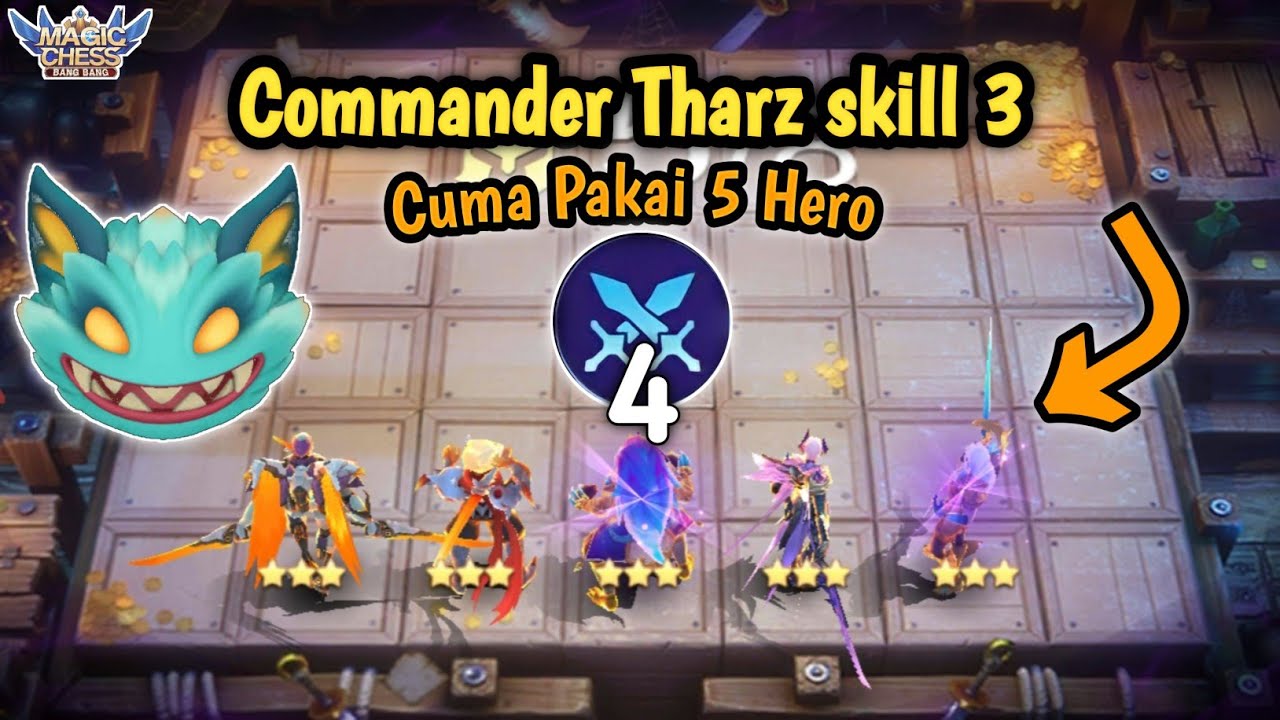 THARZ SKILL 3 || CUMA PAKAI 5 HERO FULL B3 SYNERGY SWORDSMAN META MAGIC ...