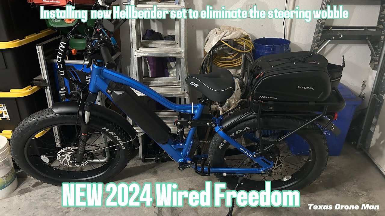 2024 Wired Freedom E bike. Fixing the steering wobble issue with the hellbender installation ...