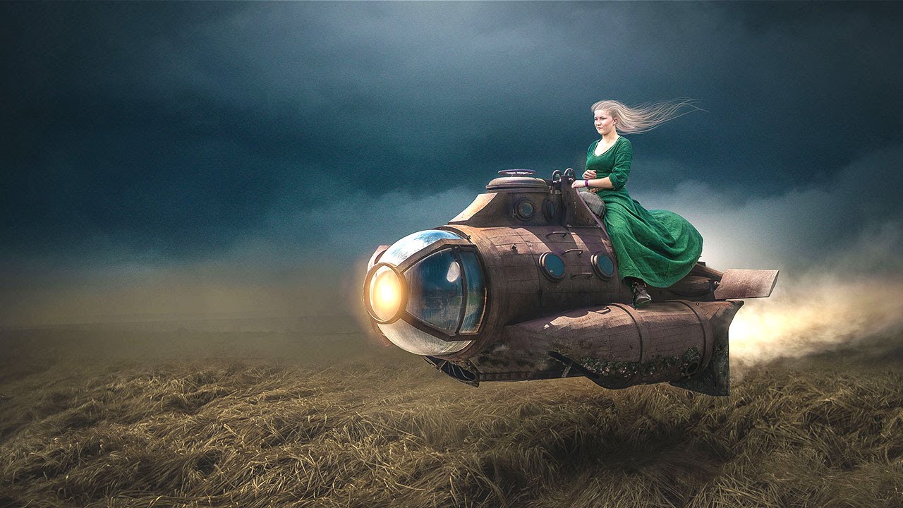 Rocket Girl | Photoshop Manipulation Tutorial | Fantasy Photo Effects ...
