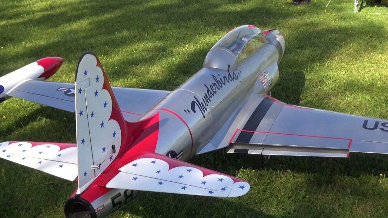 USAF RC JET THUNDERBIRD T33 SCALE TURBINE MODEL - YouTube