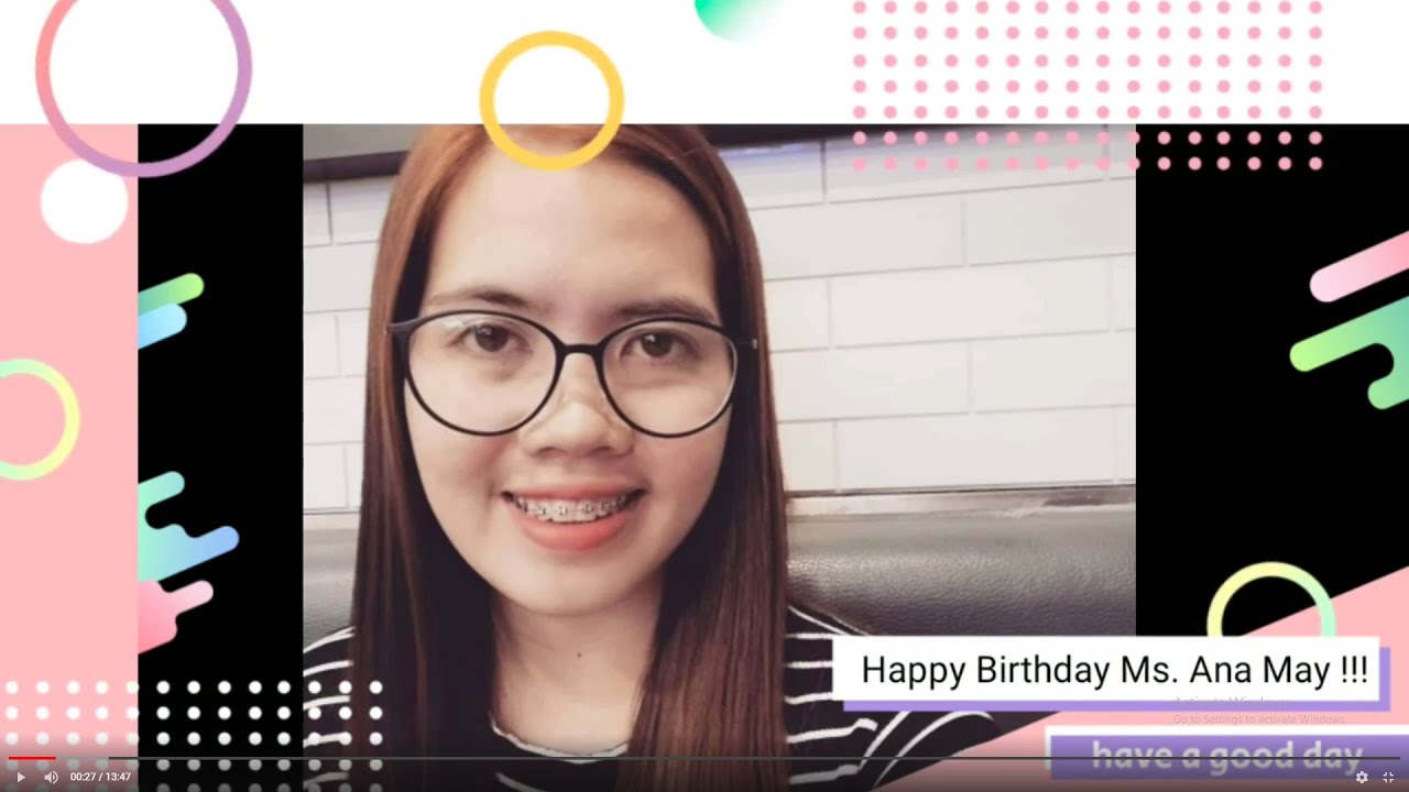 Ana may @23th Birthday - YouTube