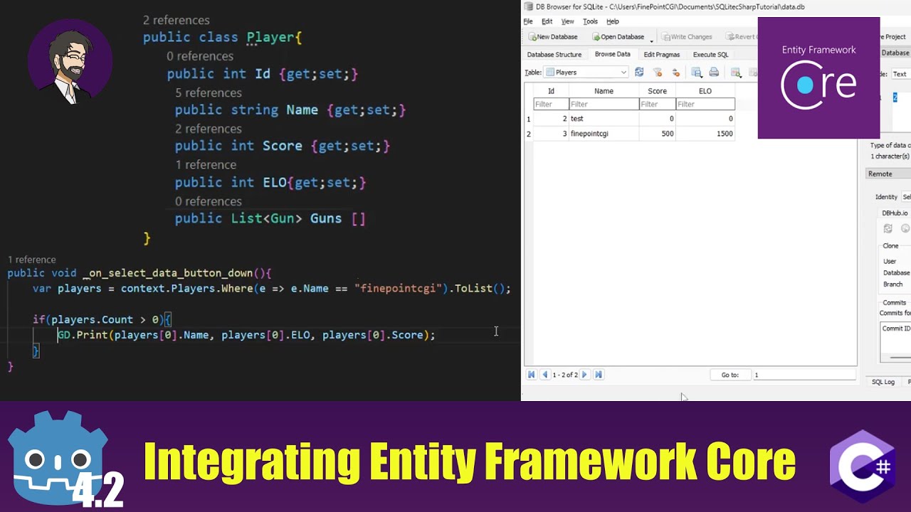 Integrating Entity Framework Core Into Godot 42 C Youtube