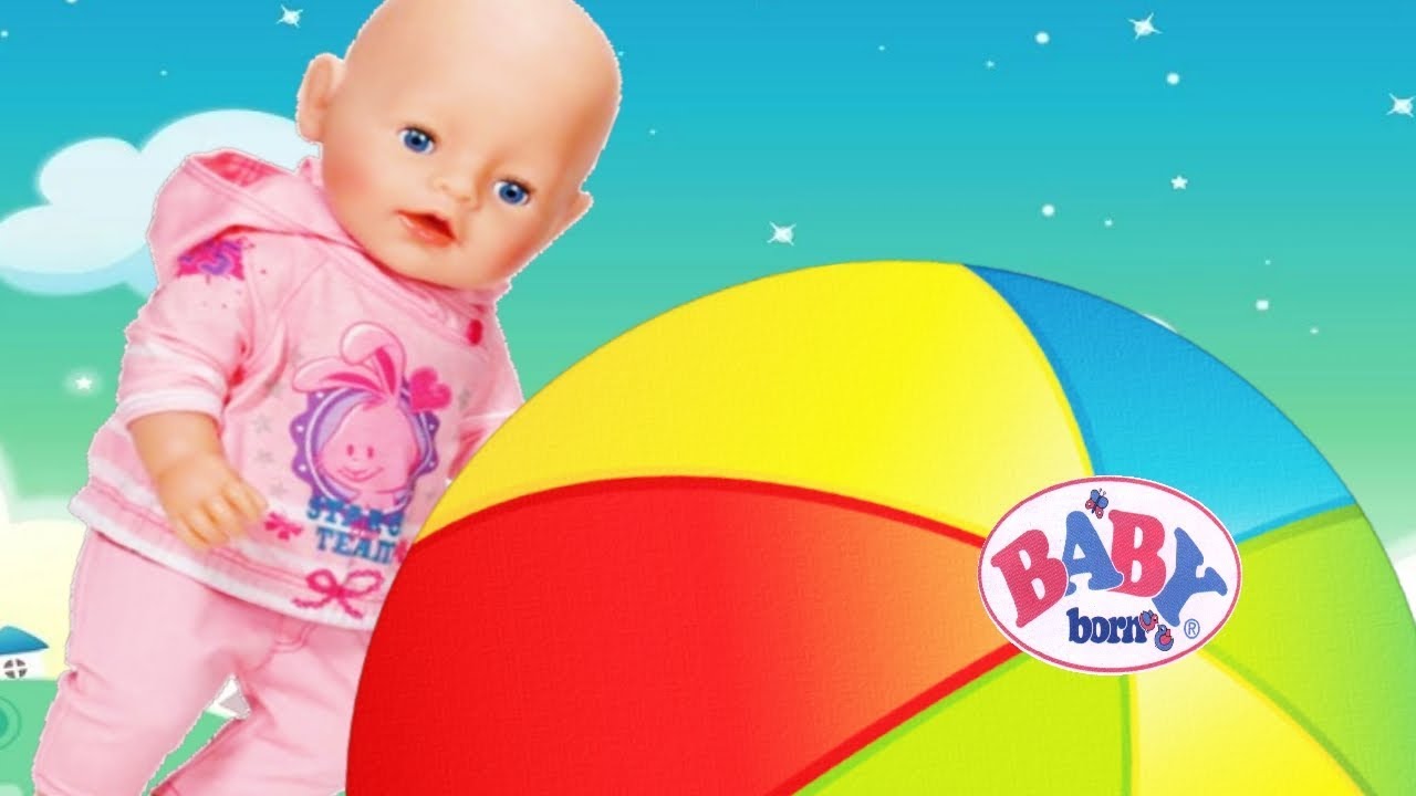 Baby Dolls and little mommy real baby born video Outdoor play for kids ...