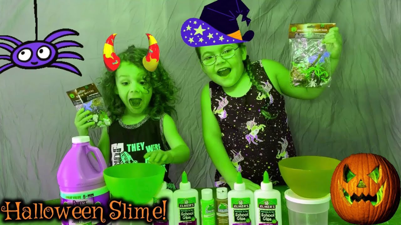 Making Spooky Creatures Halloween Slime! - YouTube
