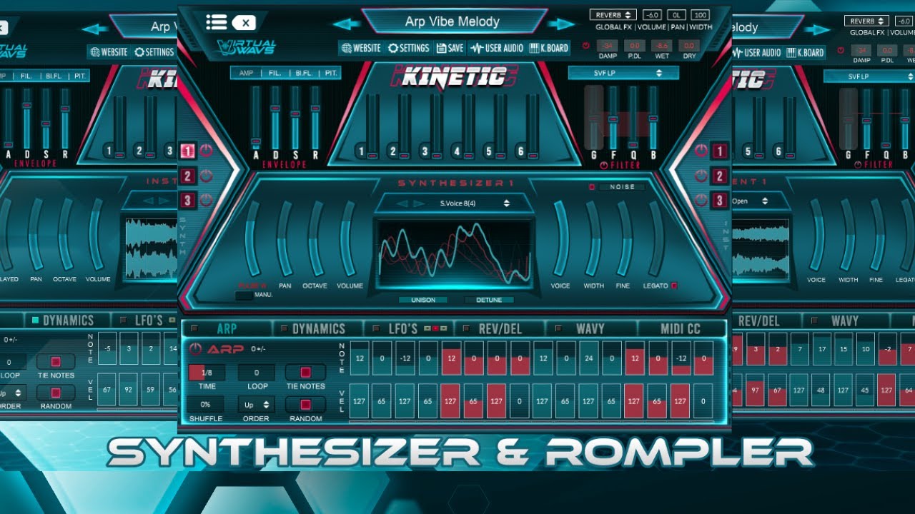 KINETIC 2 | AT MOVEMENT TO YOUR MUSIC | Synthesizer/Rompler | FREE DEMO ...