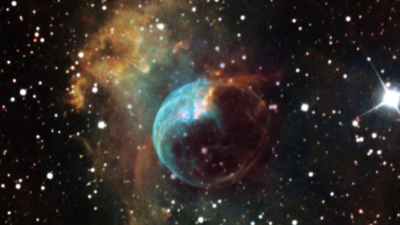 Zoom into the Bubble Nebula.Зум телескопа. - YouTube