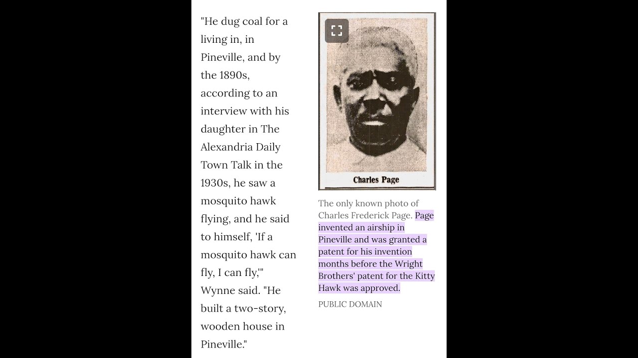 THE UNTOLD STORY BLACK INVENTOR CHARLES PAGE - YouTube