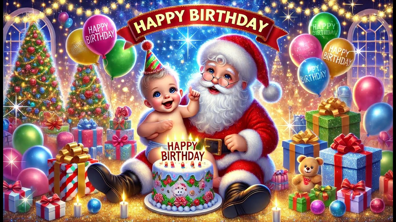 🎅🎂 Santa Claus Wishes You a Happy Birthday – Blow Out Your Candles! 🎶 ...