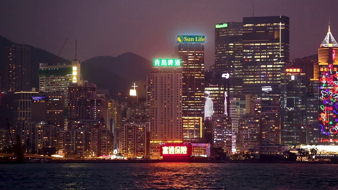 POAD countdown with Tsing Tao Beer by Victoria Harbour, Hong Kong - YouTube
