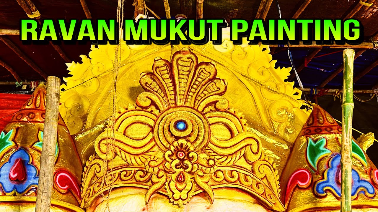 Day 15 update Ravan Mukut Painting started #ravan #durga #durgapuja # ...