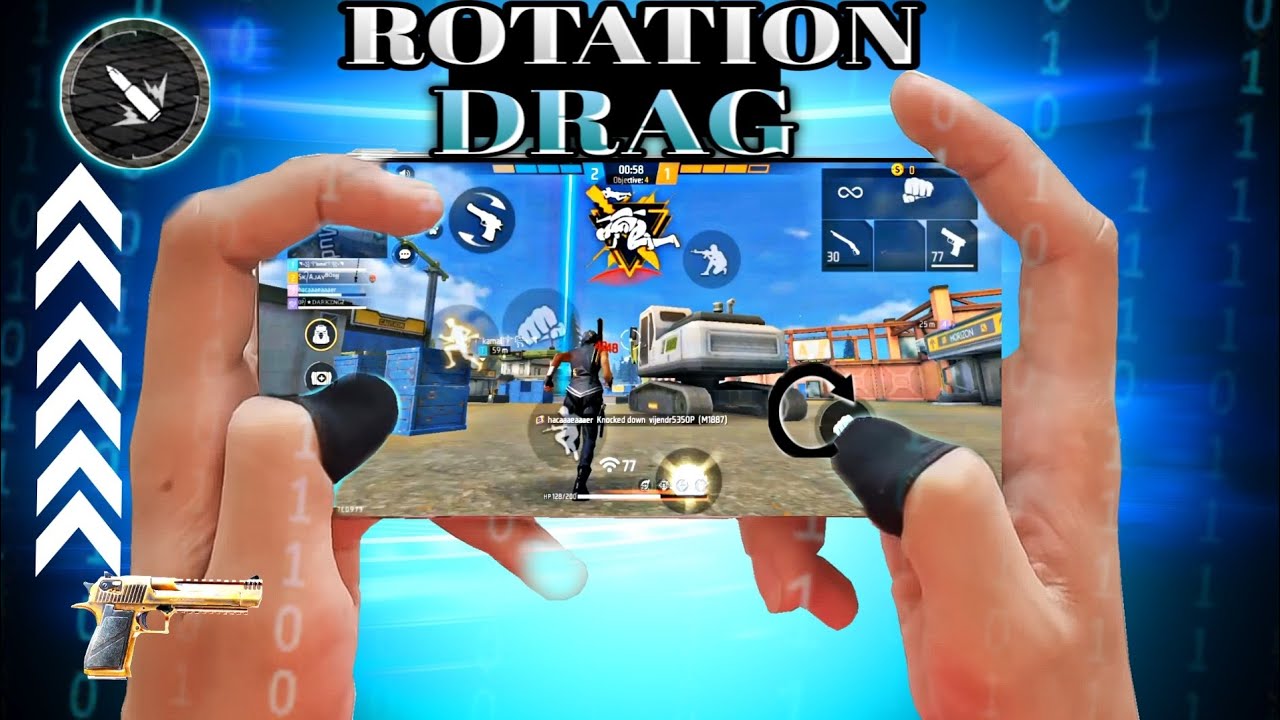 New Rotation Drag one tap headshot Trik On Mobile | Rotation Drag Trike ...