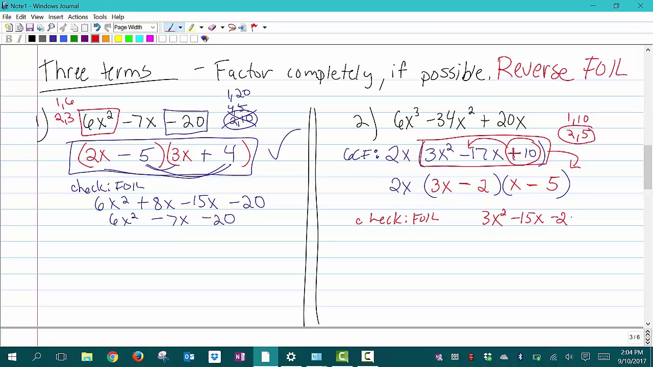 1314 Review of Factoring Polynomials - YouTube