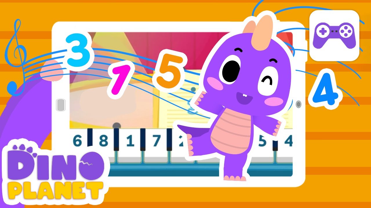 Counting games for toddlers | ️️🎹 Counting 1 to 5: Piano game | DINO ...