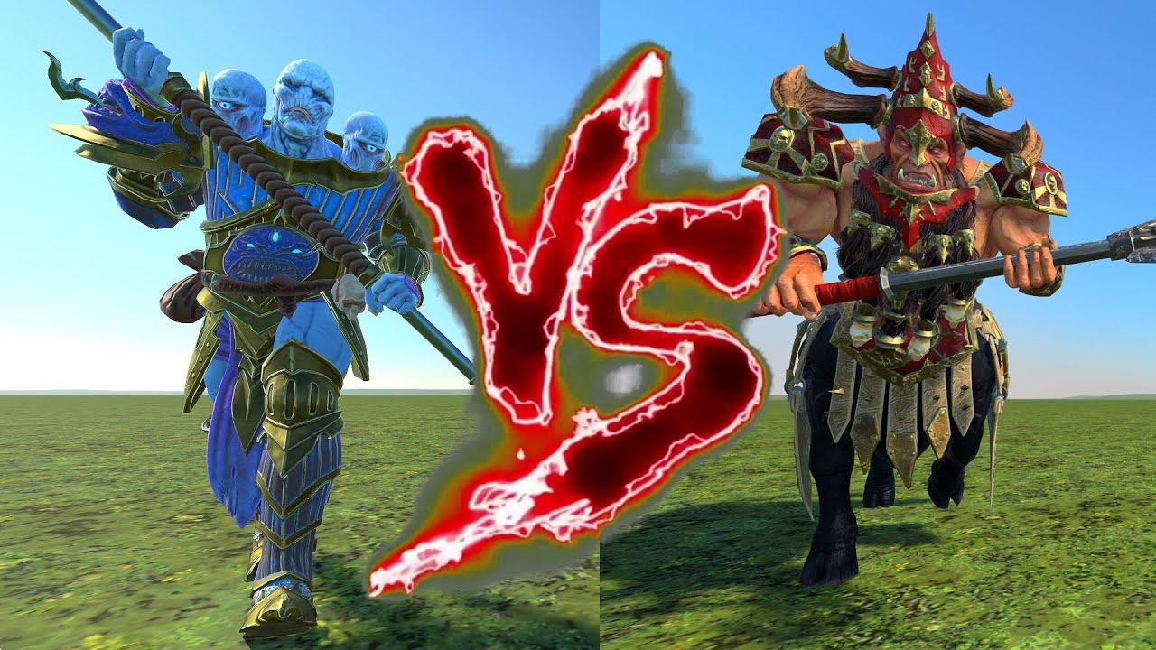 Exalted Hero of Tzeentch VS Bull Centaur Taur'ruk. Total War Warhammer ...