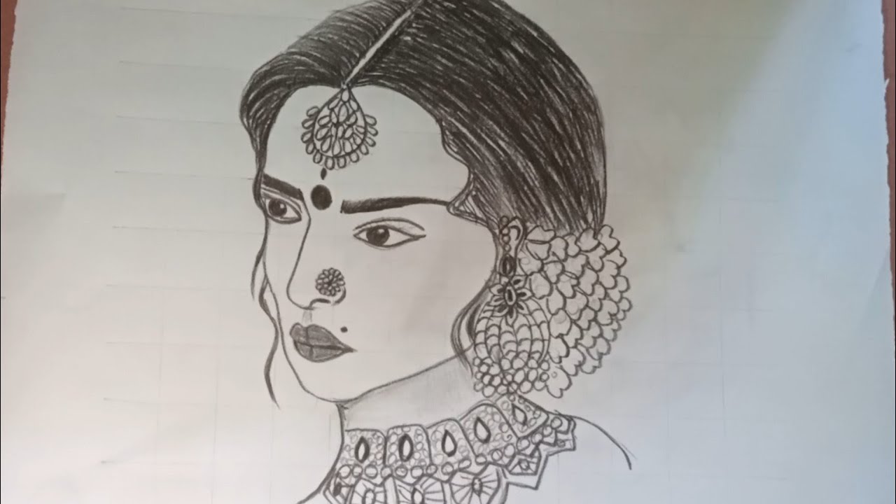 How To Draw Rekha Mam/Step By Step Rekha Mam Sketch Drawing/Sketch ...