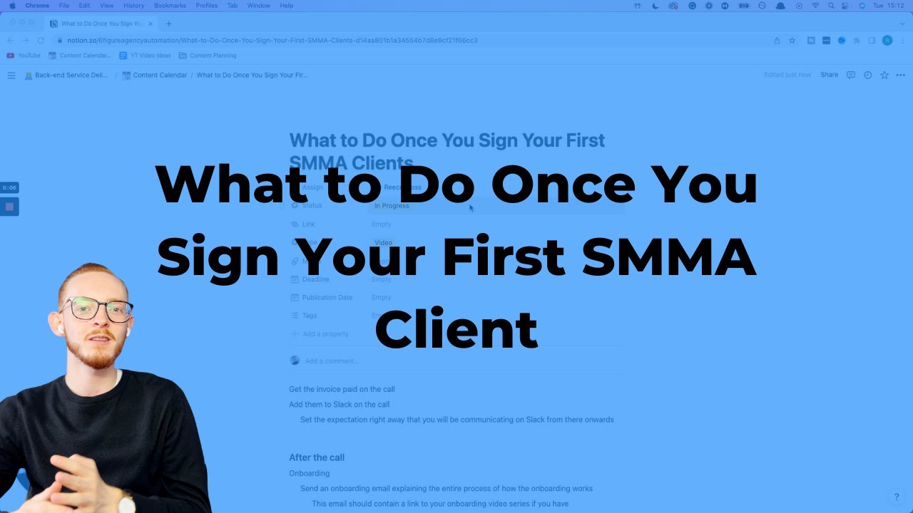 What to Do Once You Sign Your First SMMA Client - YouTube