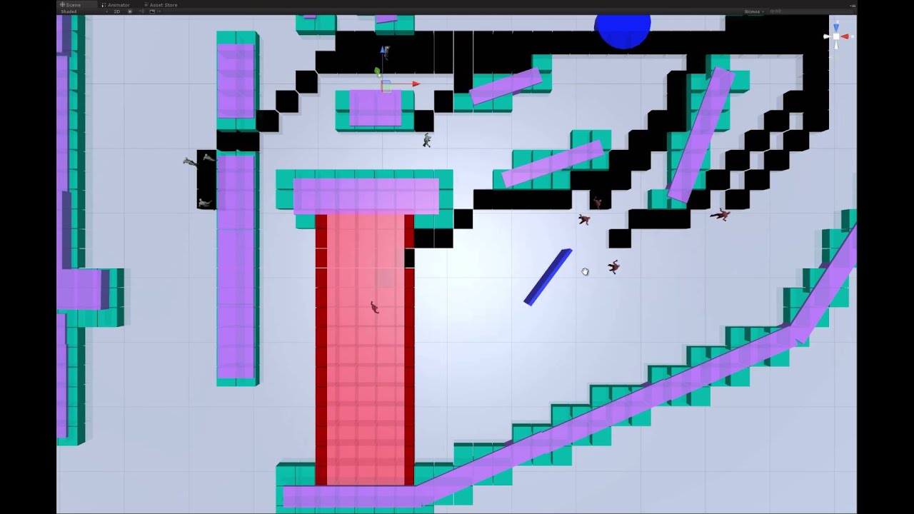 A Pathfinding With Moving Obstacles Not Part Of The Grid Youtube