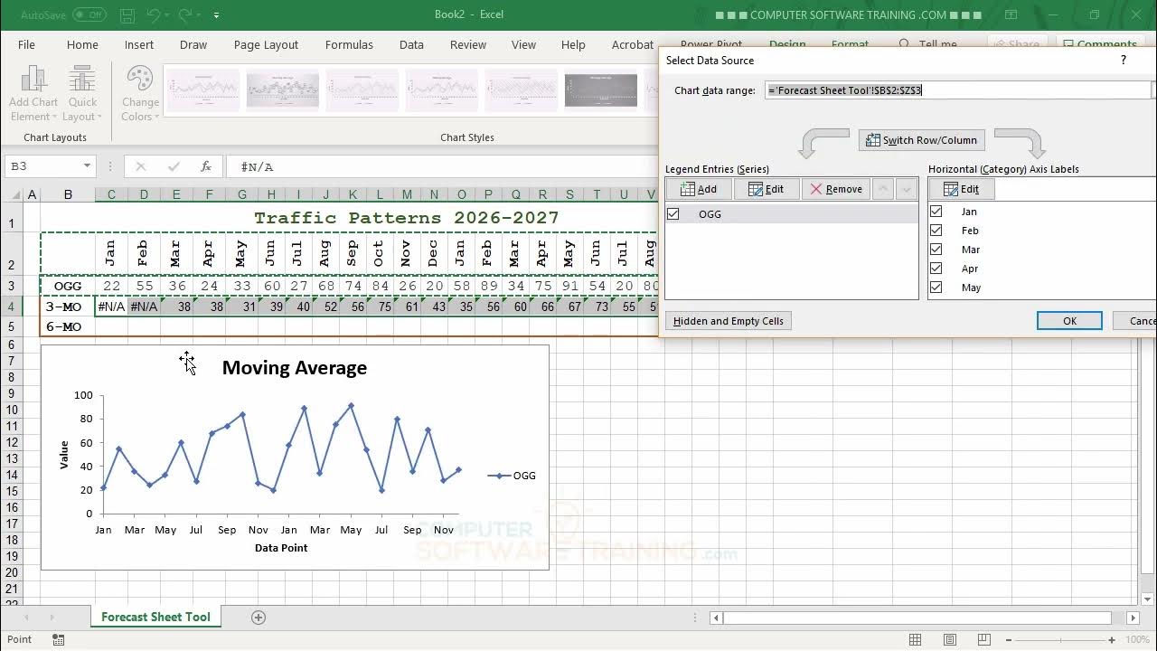 EX-07-52 — Moving Averages with AVERAGE Function in Excel - YouTube