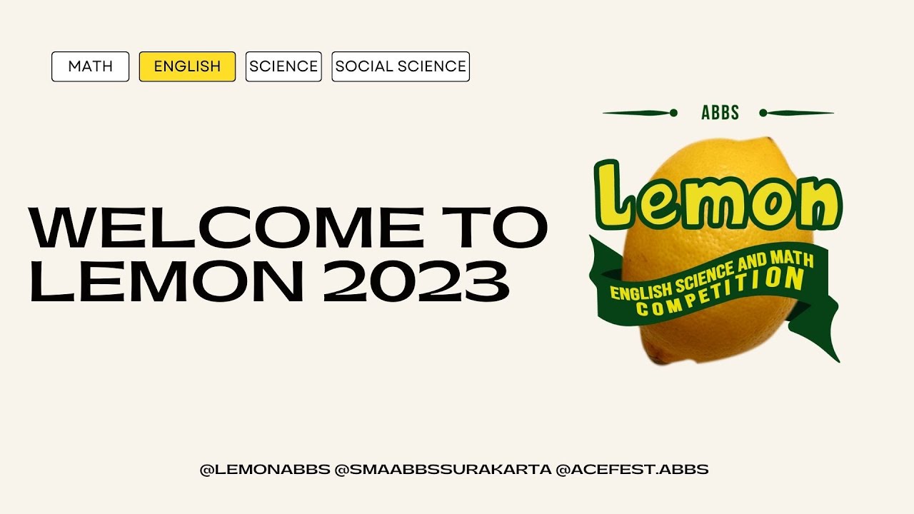 OPENING CEREMONY LEMON 2023 - SMA ABBS Surakarta - YouTube