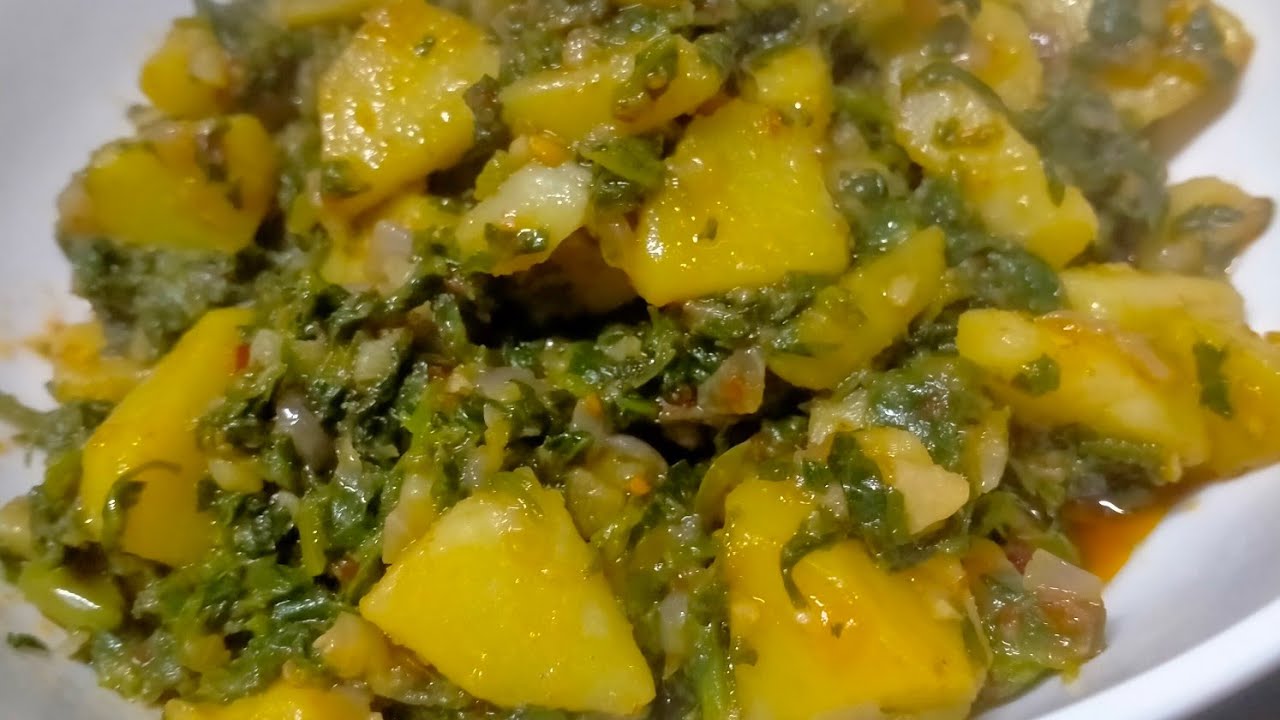 cholai ka Sagg or Alo ke sabzi - YouTube