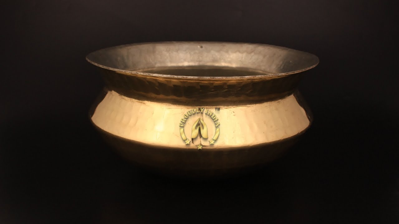 Proudlyindia.com Brass Cooking Handi Tope Pot, Pithal Biriyani Tope ...