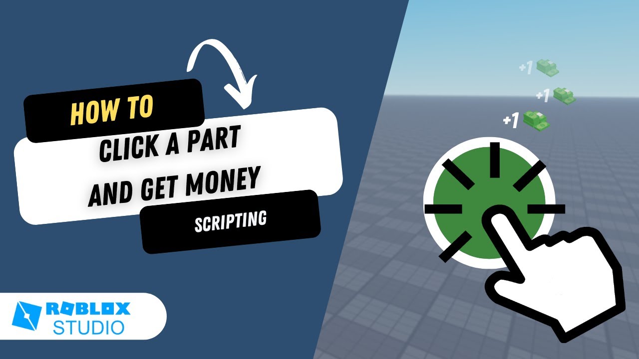 How to Click a Part and Get Money, Coins, Etc | Roblox Studio - YouTube