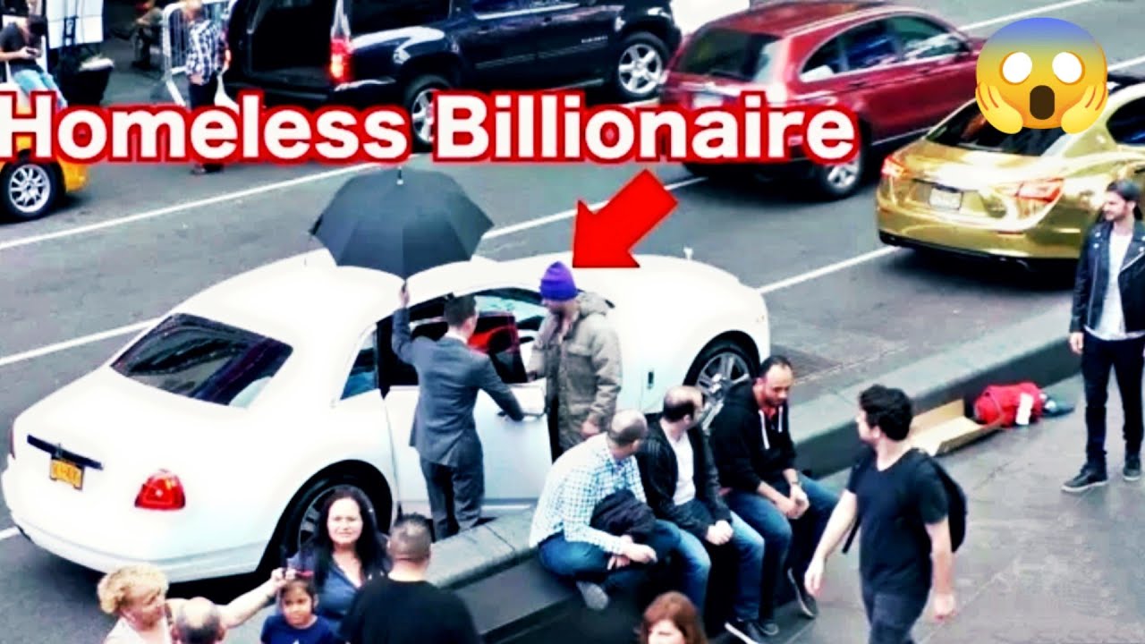 The Homeless Billionaire Prank | Rich begger public places prank | new ...
