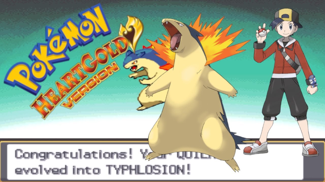 Pokemon Heart Gold Quilava evolves into Typhlosion - YouTube