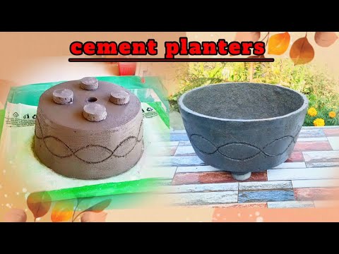 226.1 | how to make cement pot | cement crafting - YouTube